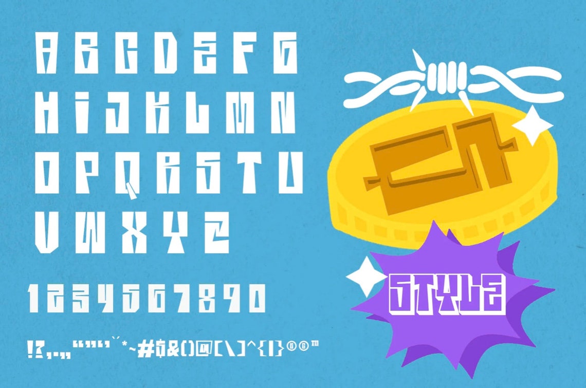 West Coast Block Letters Chicano Street Font - Etsy