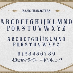 Western Classic Victorian Font Tattoo Script Vintage Style - Etsy