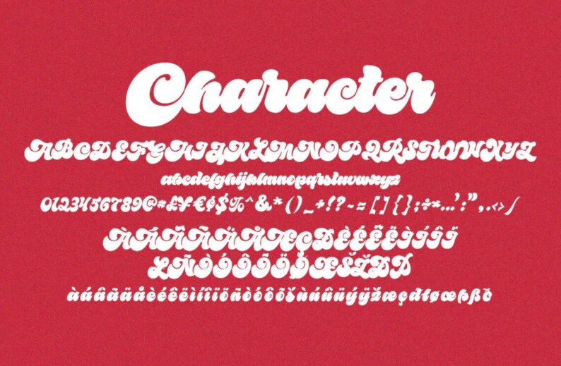 Retro Bold Script Font - Etsy