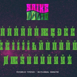 Saike Deliq Font Psychedelic Style Unique Letters Twisty Block Letters ...