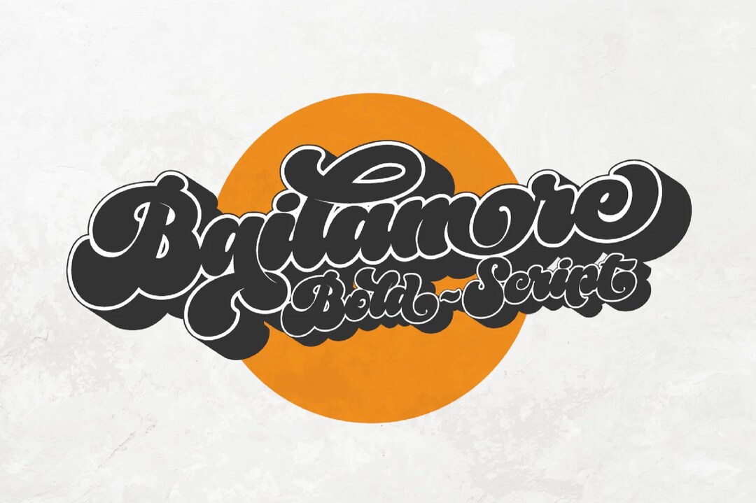 Retro Bold Script Font - Etsy