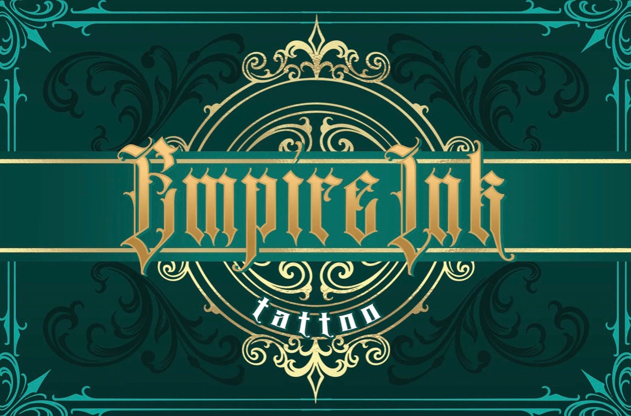 Tattoo Old E Font OTF TTF File - Etsy