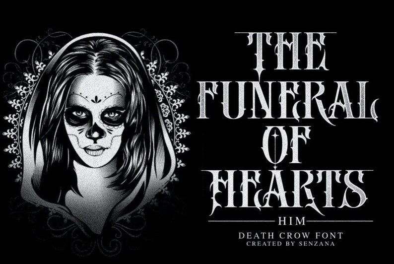 NEW Death Crow Font Procreate Otf & Ttf File - Etsy