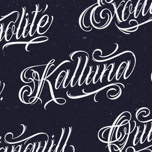 ALEVATTROS Tattoo Style Script Otf/ttf Fancy Script Tattoo - Etsy