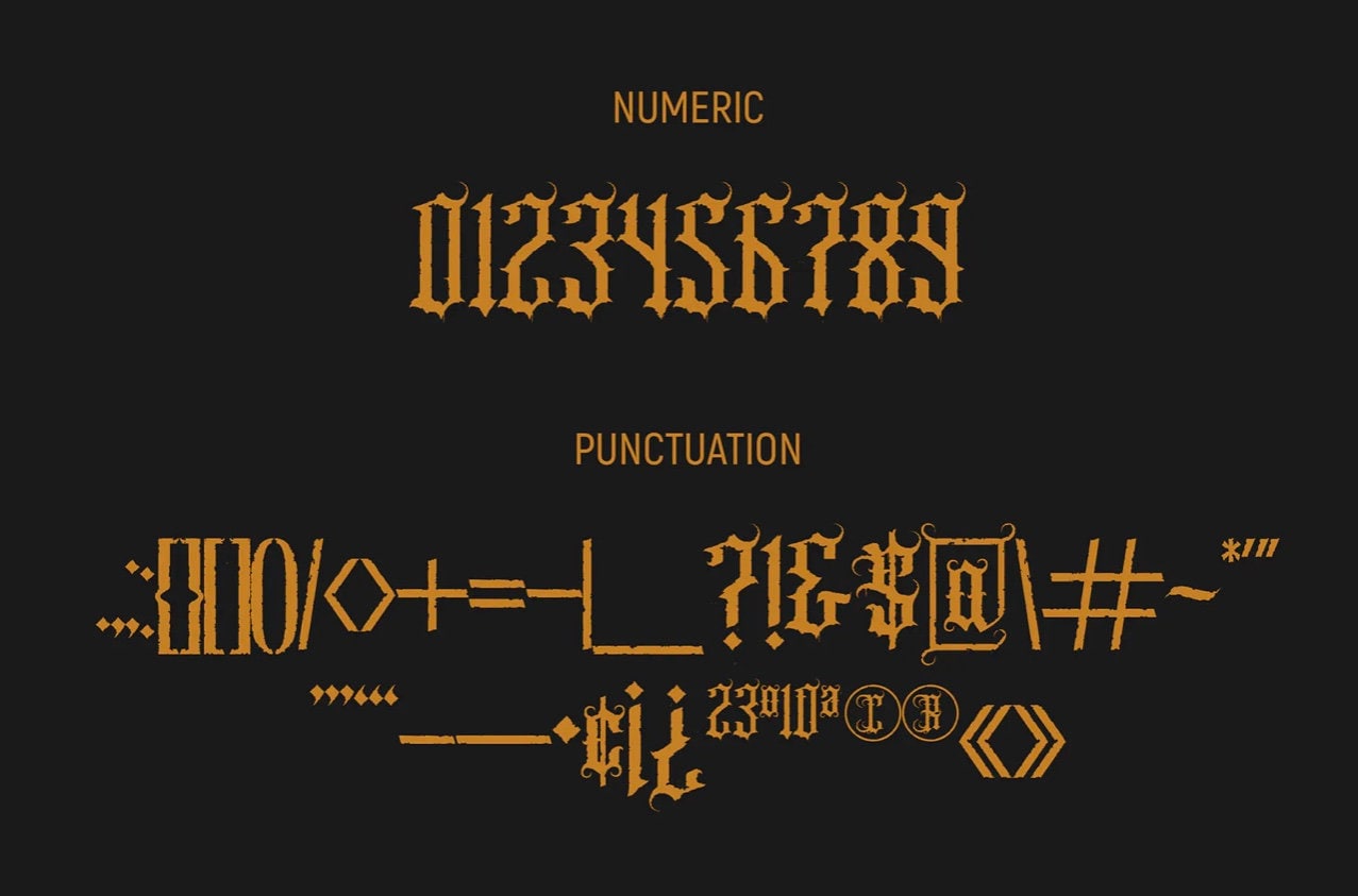 Black Metal Font Twisted Letters Wicked Style OTF,TTF,WOFF - Etsy