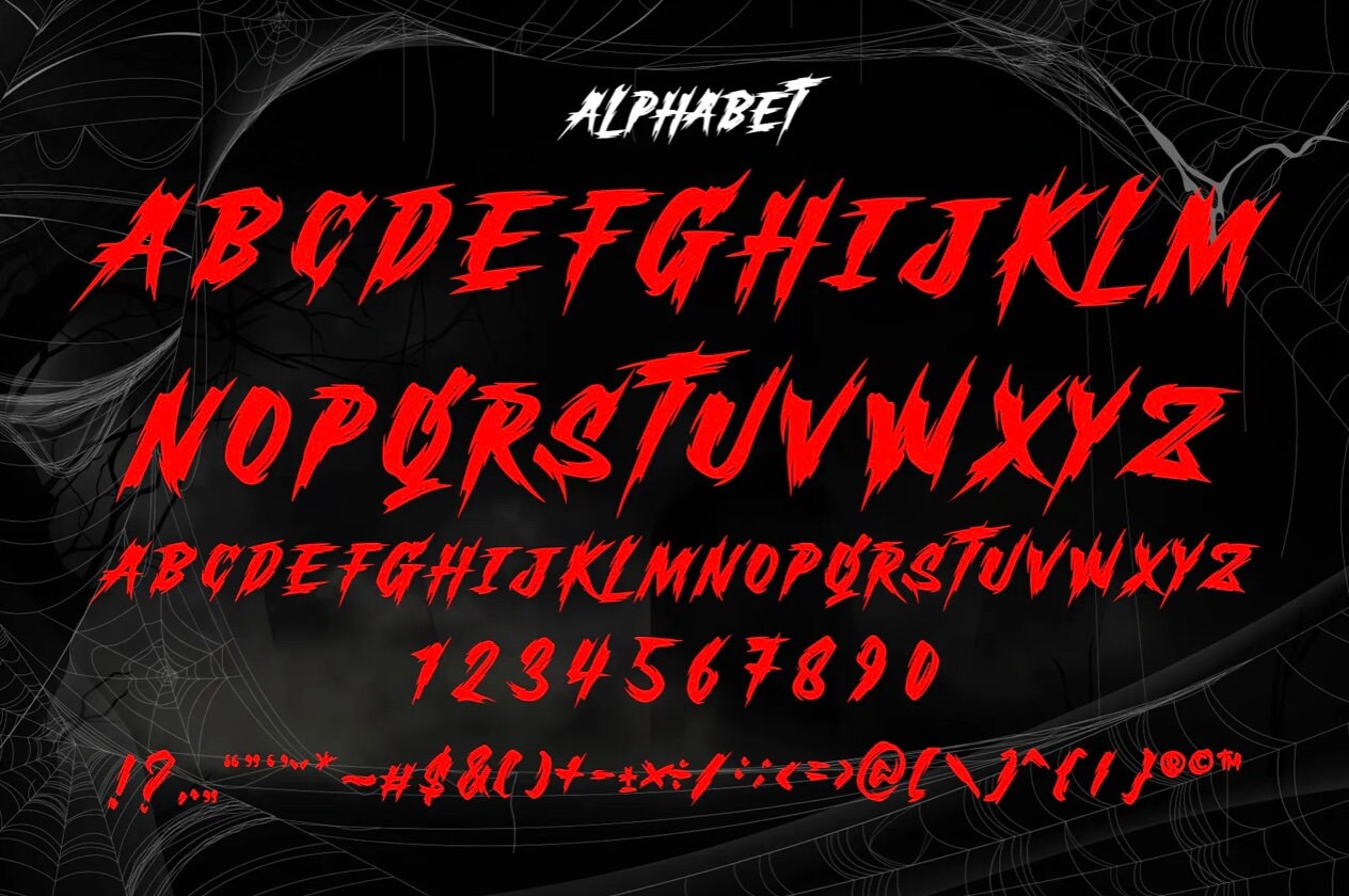 Rocksane Metal Font Horror Letters OTF/TTF - Etsy