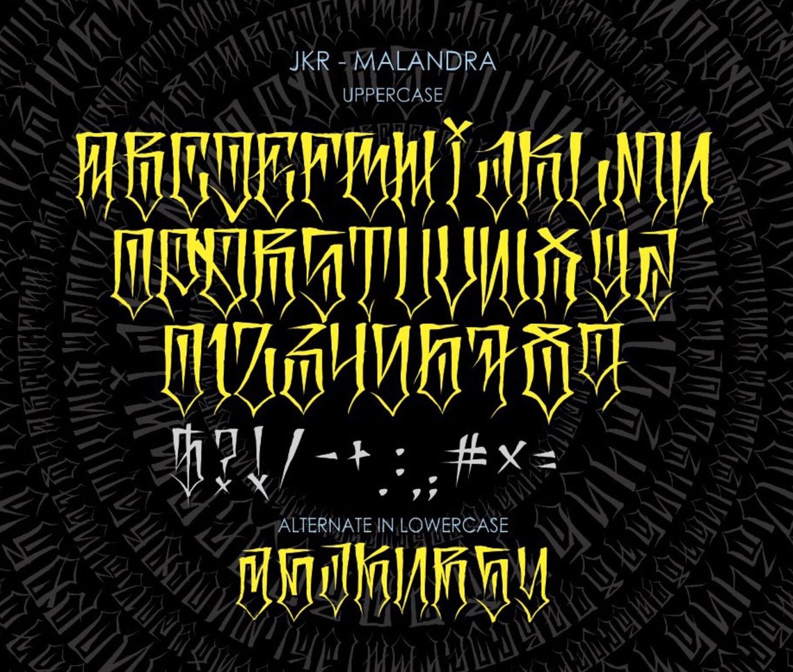 Various Premium Tattoo Font Set - Etsy