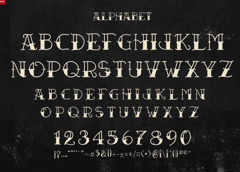 Various Premium Tattoo Font Set - Etsy