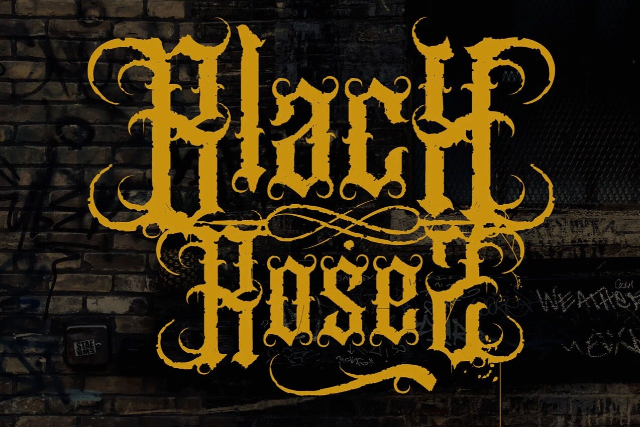 Black Metal Font Twisted Letters Wicked Style OTF,TTF,WOFF - Etsy