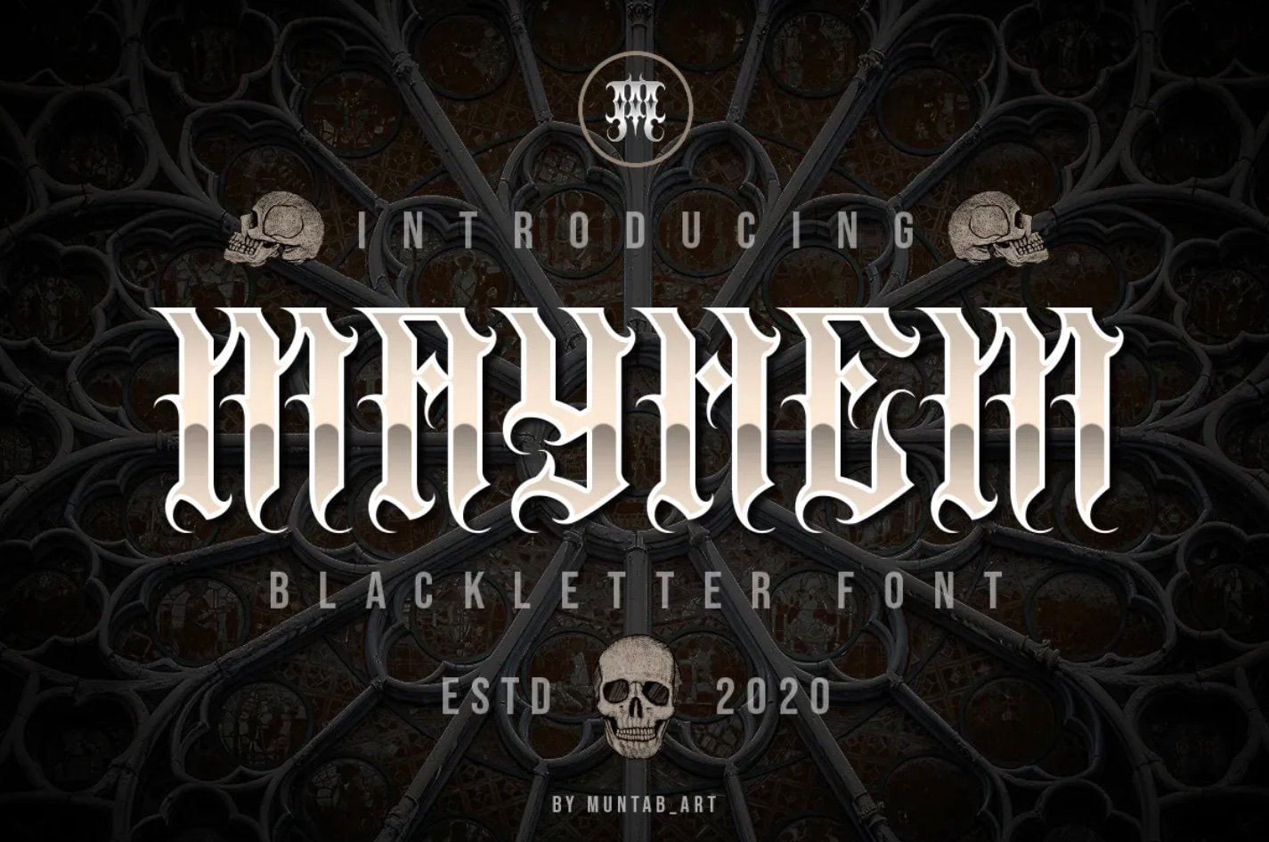 Mayhem Tattoo Font West Coast Font - Etsy