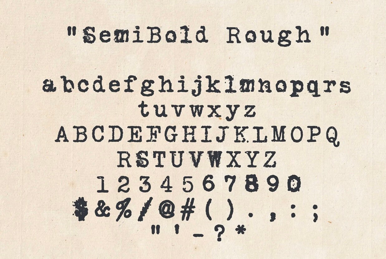New Typewriter Font Package / Old Vintage Font Package / - Etsy