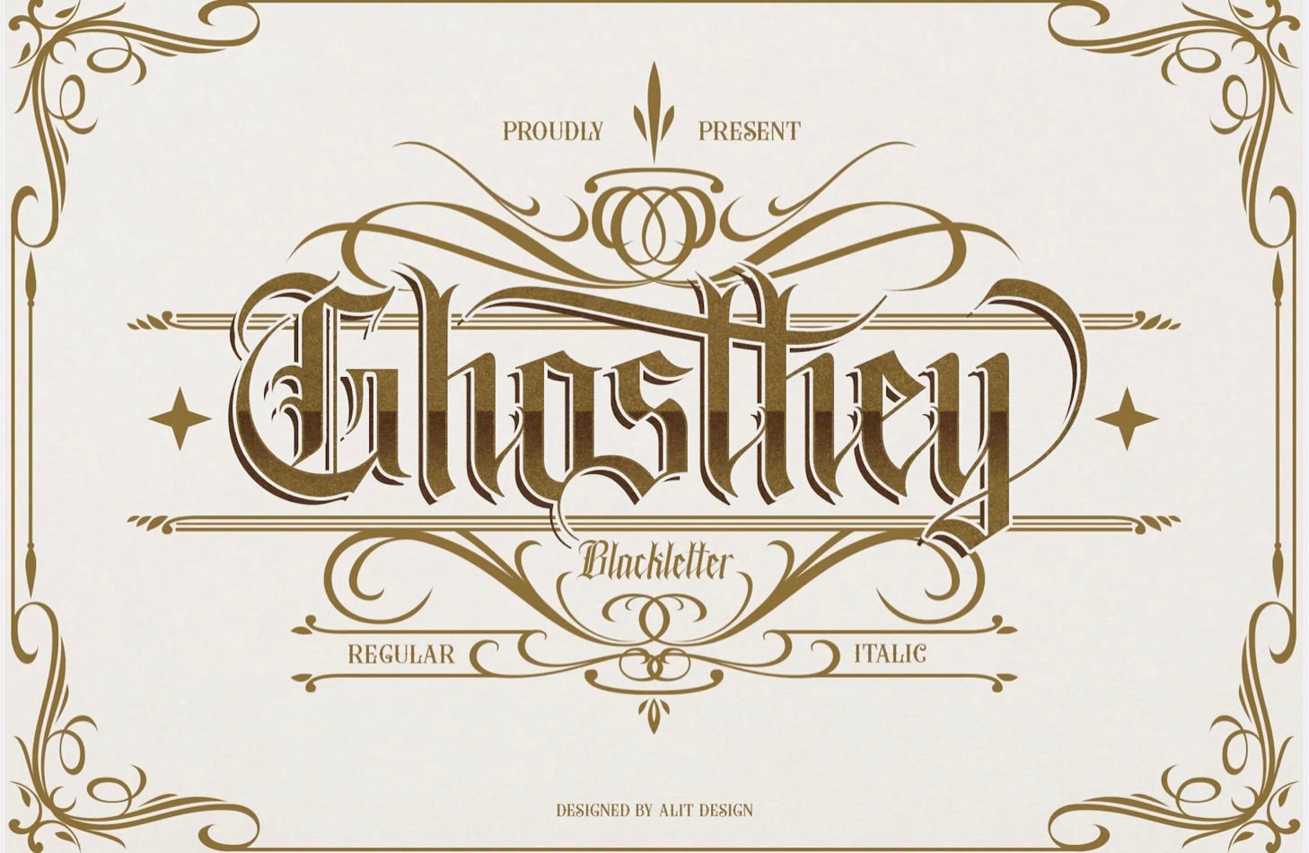 Strong Dark Old E Tattoo Font Inspired by Blackletter Typeface Script ...