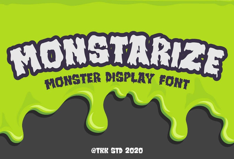 Monstarize - Monster Font / Drip Font /slime Letters - Etsy