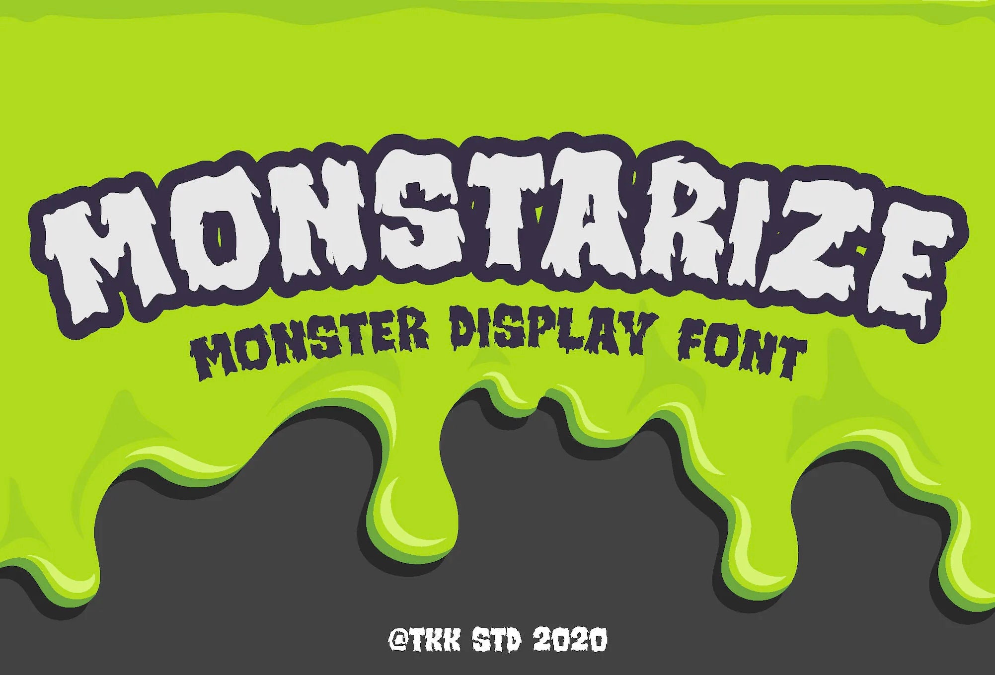 Monstarize - Monster Font / Drip Font /slime Letters - Etsy