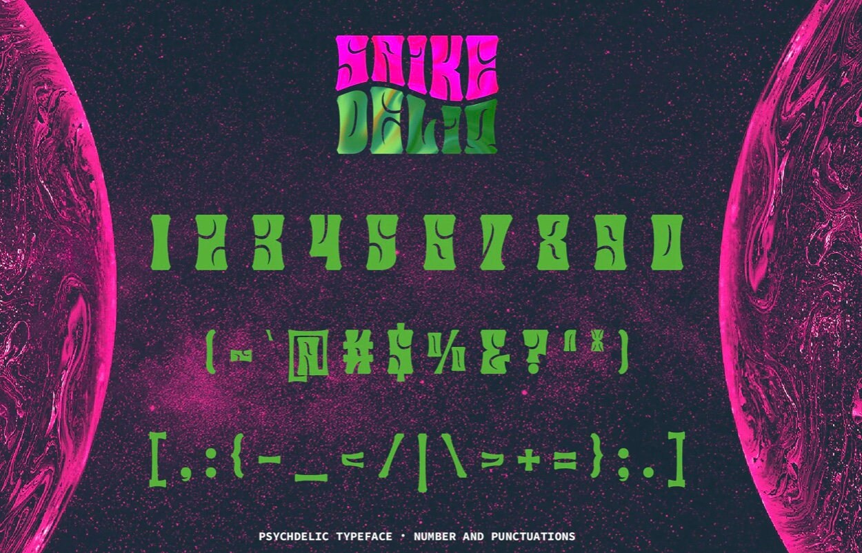Saike Deliq Font Psychedelic Style Unique Letters Twisty Block Letters ...