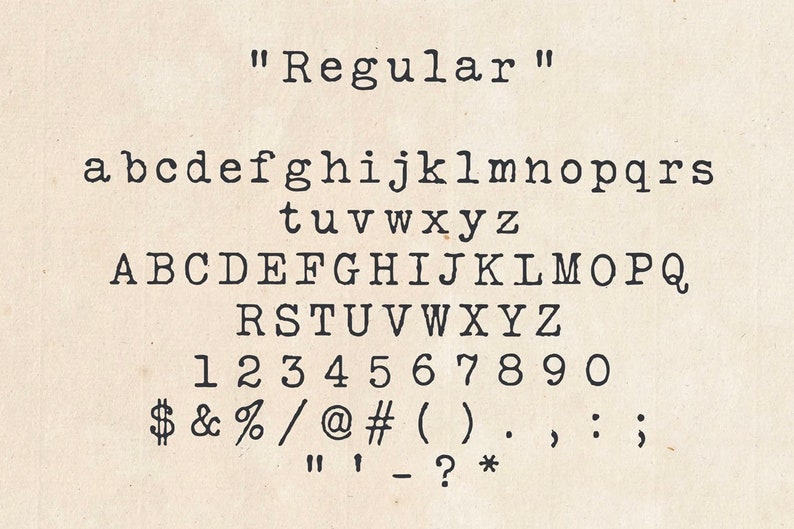 New Typewriter Font Package Old Vintage Font Package Boldthinregularrough Etsy