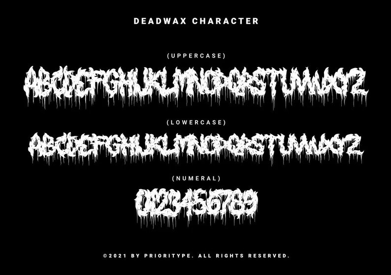 Deadwax Death Metal Fonts - Etsy