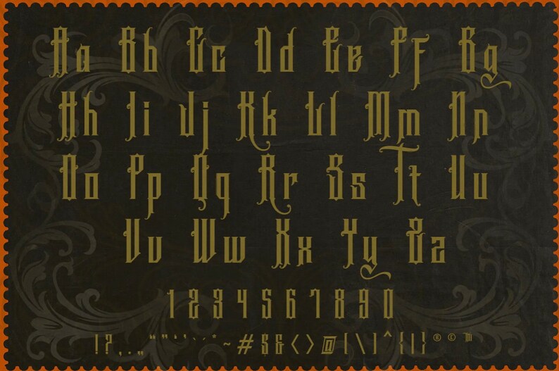 Fancy Vintage Tattoo Chicano Font - Etsy