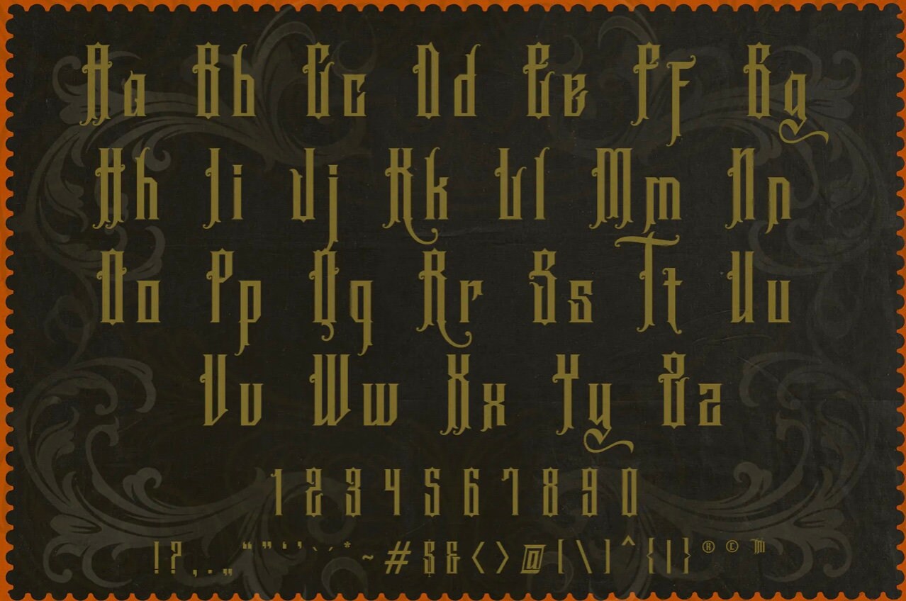 Fancy Vintage Tattoo Chicano Font - Etsy