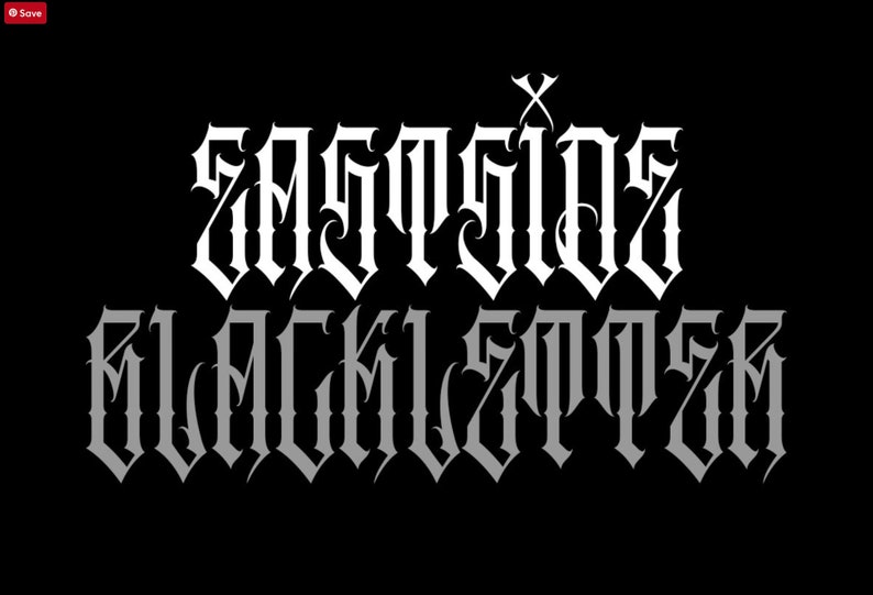 Tattoo Font Black Letters Chicano Style - Etsy
