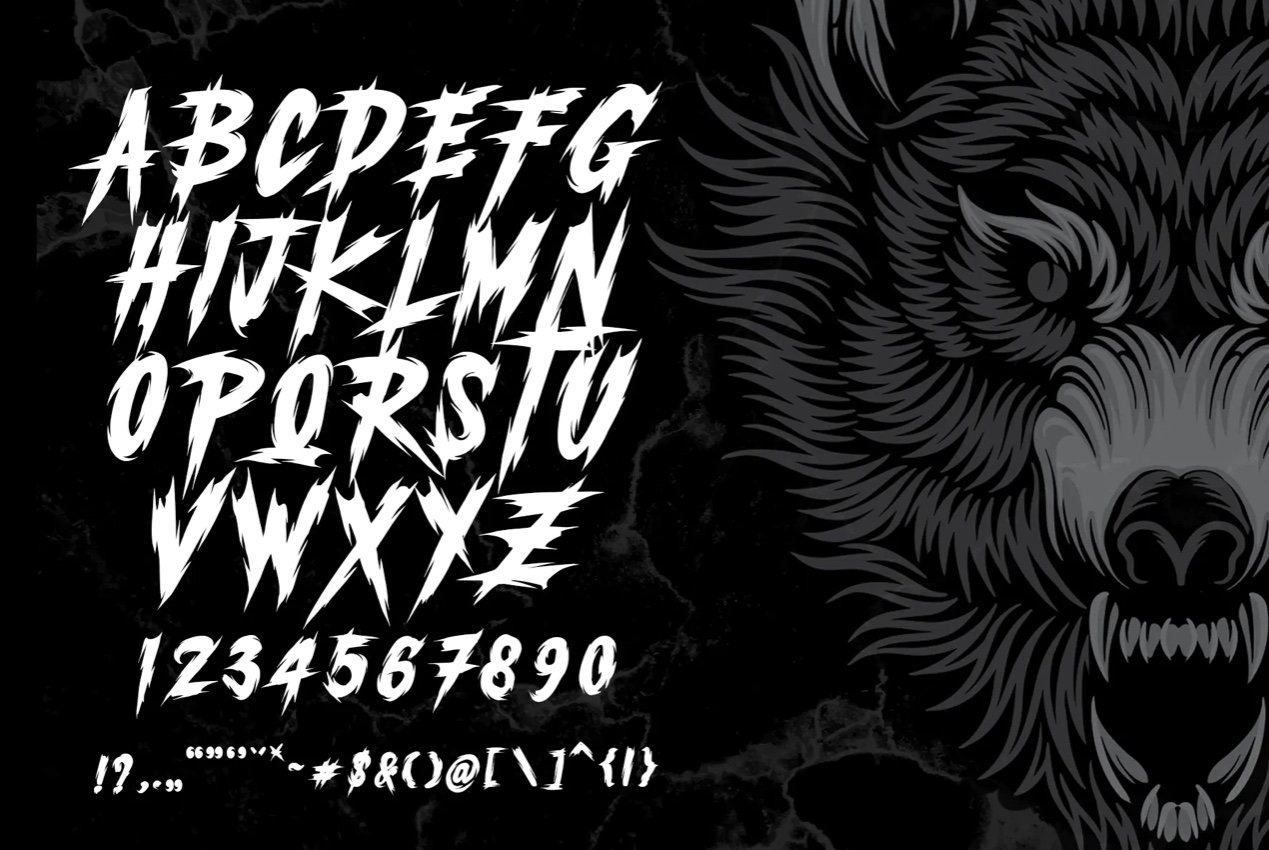 Traxtor Metal Font Horror Font - Etsy