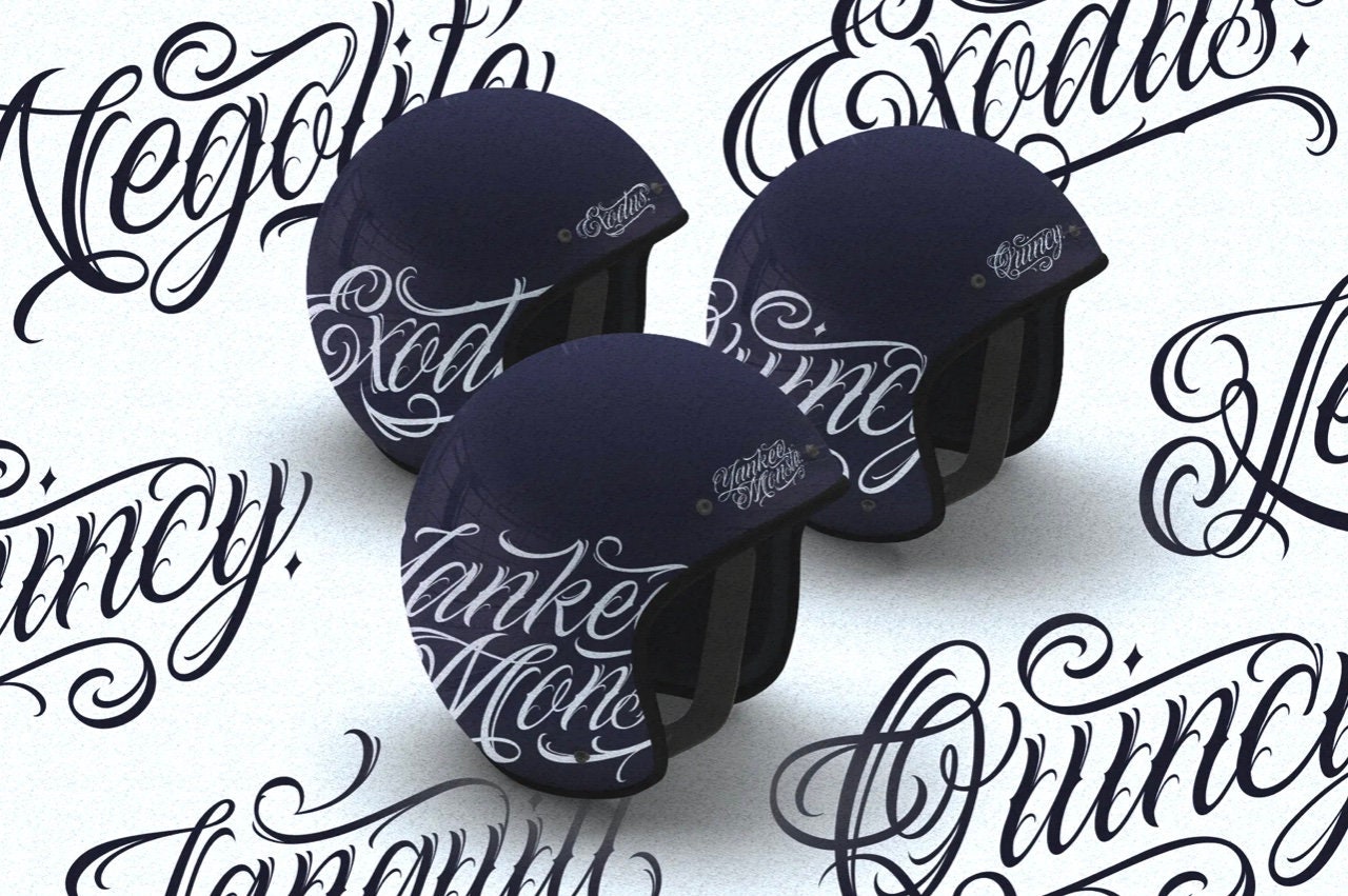 ALEVATTROS Tattoo Style Script Otf/ttf Fancy Script Tattoo - Etsy