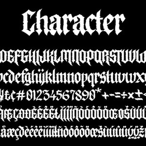 Backbone Gothic Tattoo Font (TTF, OTF, WOFF) - Etsy