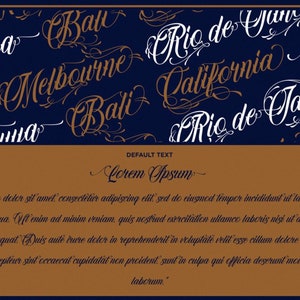 Cursive Tattoo Font Chicano Letters for Adobe Illustrator ONLY - Etsy
