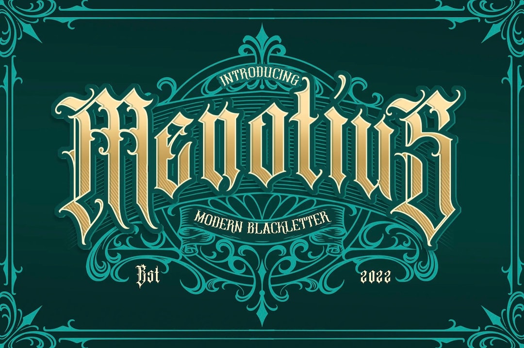 Tattoo Old E Font OTF TTF File - Etsy