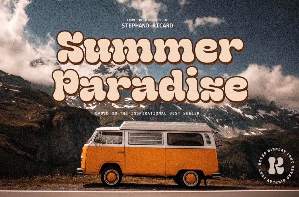 Geska Rolling Groovy Retro Display Font - Etsy