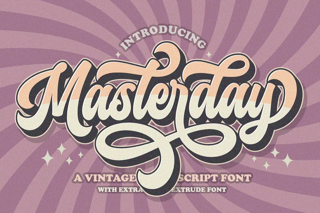 Masterday Font Urban Retro Font Style Otf, Ttf, Woff - Etsy