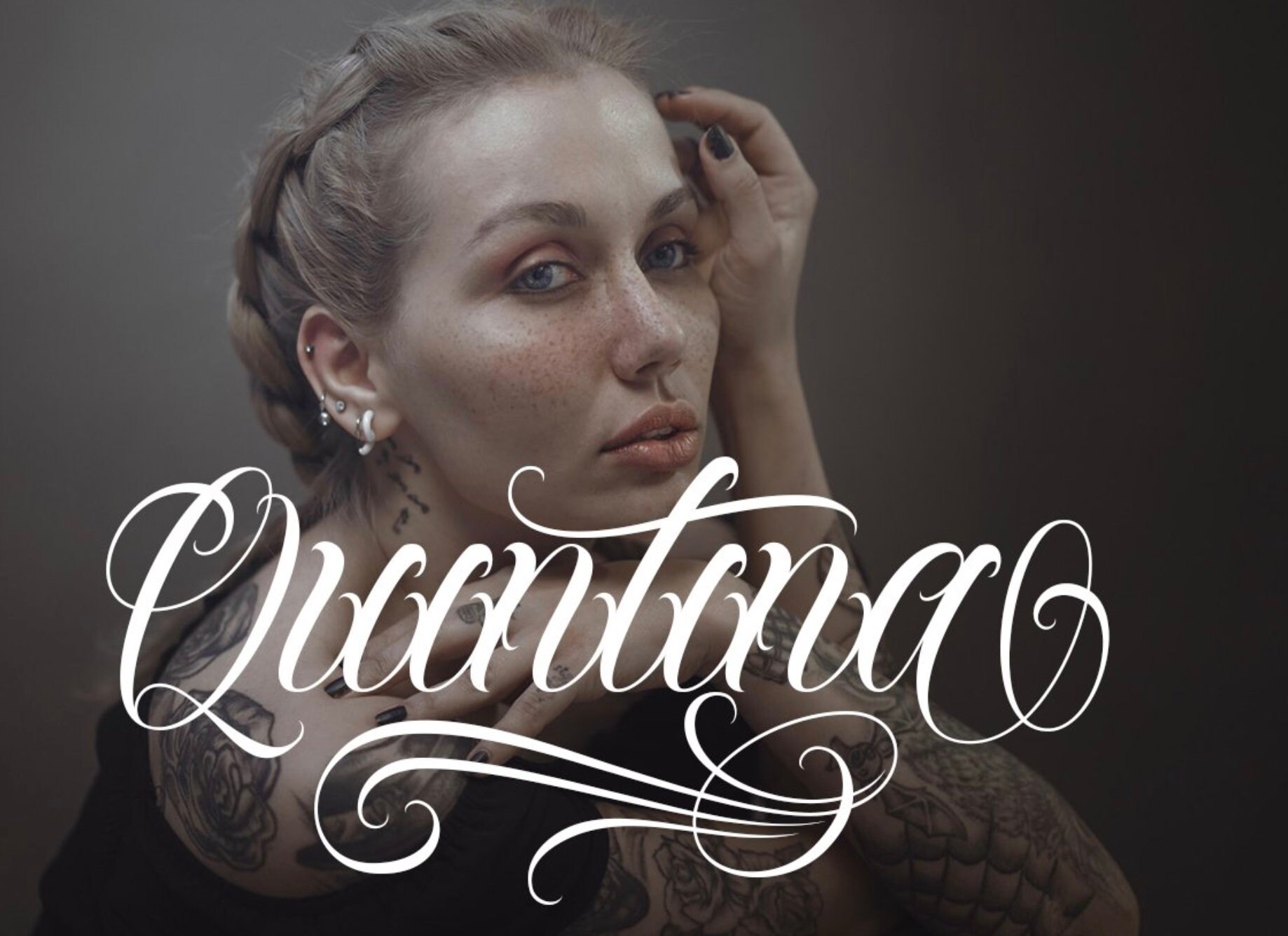 Package of 4 Beautiful Chicano Script, Instant Digital Download OTF ...