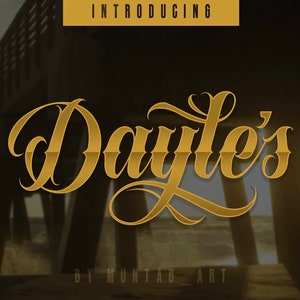 Tattoo Dayles Script Font Chicano Letters-swashes Included OTF / TTF - Etsy