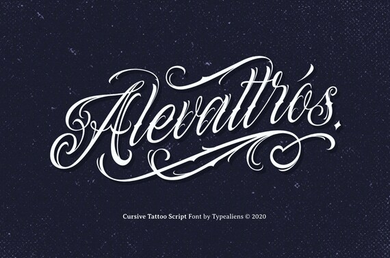 Fancy Script Font Tattoo
