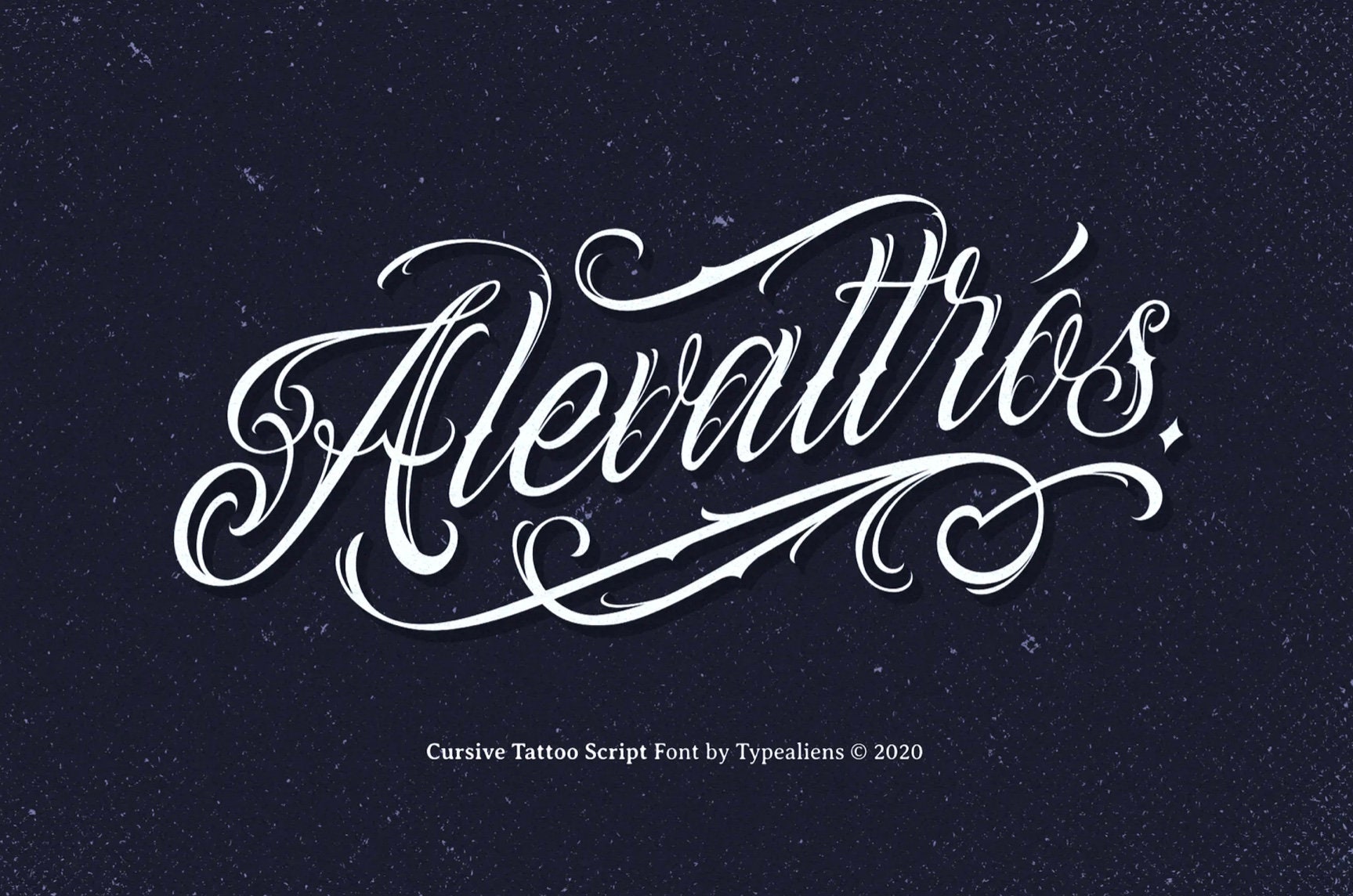 ALEVATTROS Tattoo Style Script Otf/ttf Fancy Script Tattoo - Etsy