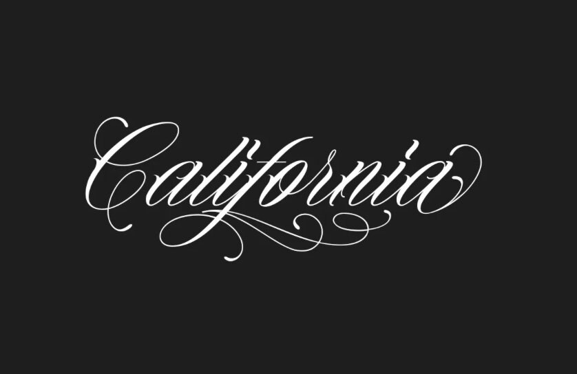 Chicano King Side Style Letters Tattoo Font OTF / TTF - Etsy