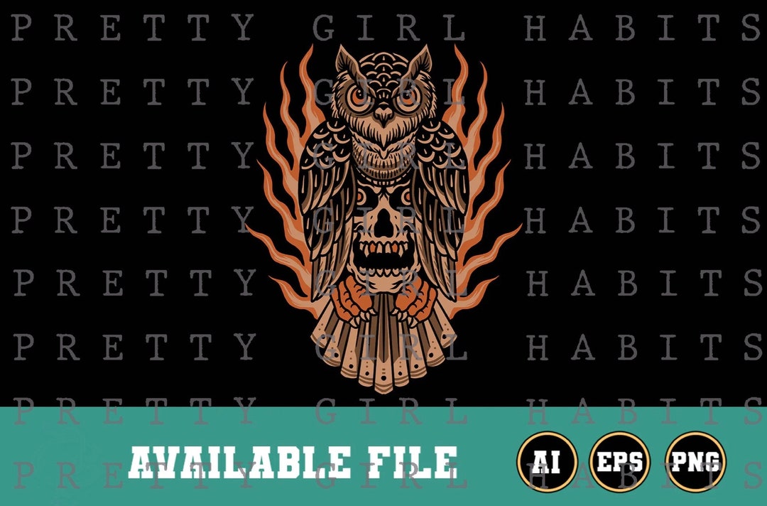 Sublimation-dtf Traditional Owl Vector Design PNG Ai EPS High Quality ...