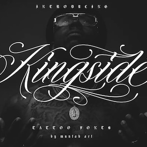 Chicano King Side Style Letters Tattoo Font OTF / TTF - Etsy