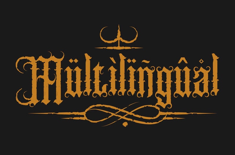 Black Metal Font Twisted Letters Wicked Style OTF,TTF,WOFF - Etsy