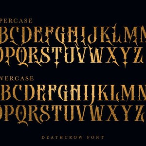 NEW!!! Death Crow Font Procreate Otf & Ttf File!!! - Etsy