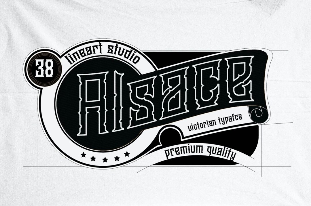 Blackletter Block Font for Logos, Tattoo, Etc - Etsy