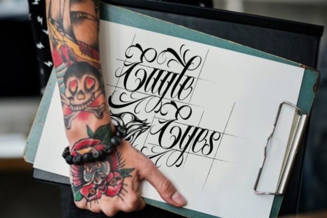 NEW Black Ink Chicano Tattoo Font otf, Ttf File Format Blackletter ...