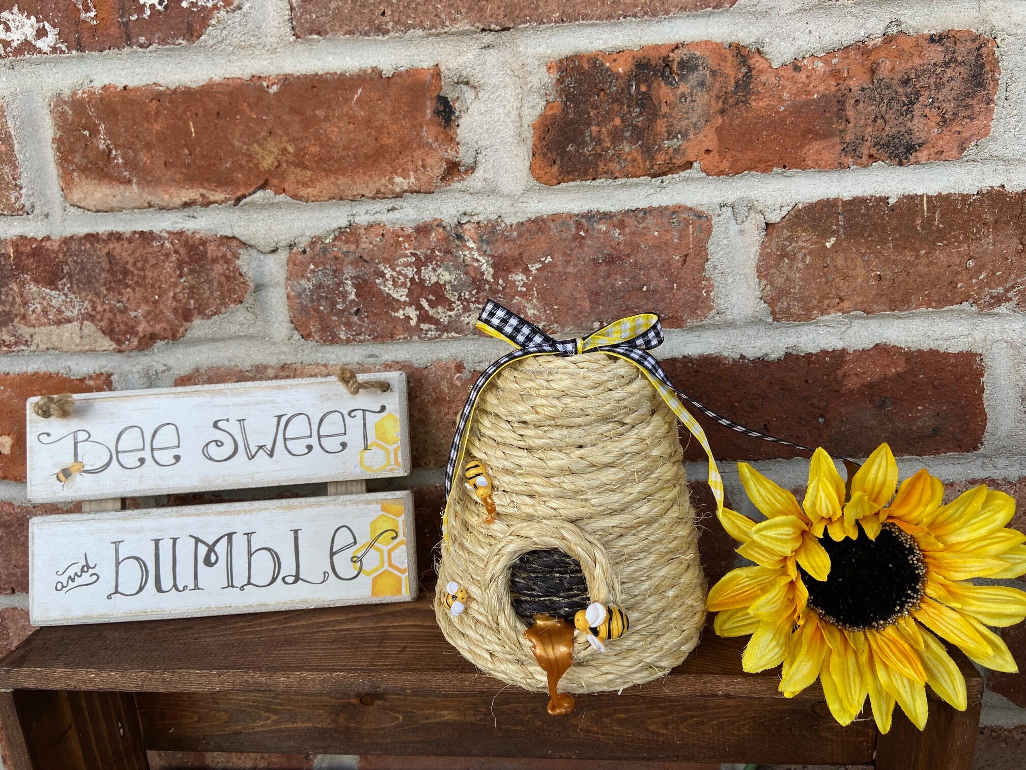 Bee Skep Beehive Jute Beehive With Bees Bumblebee Hive - Etsy
