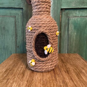 Beehive Vase, Bride to Bee Shower Centerpiece, First Bee Day Decor, Bee Lover's Decoration, Jute ...