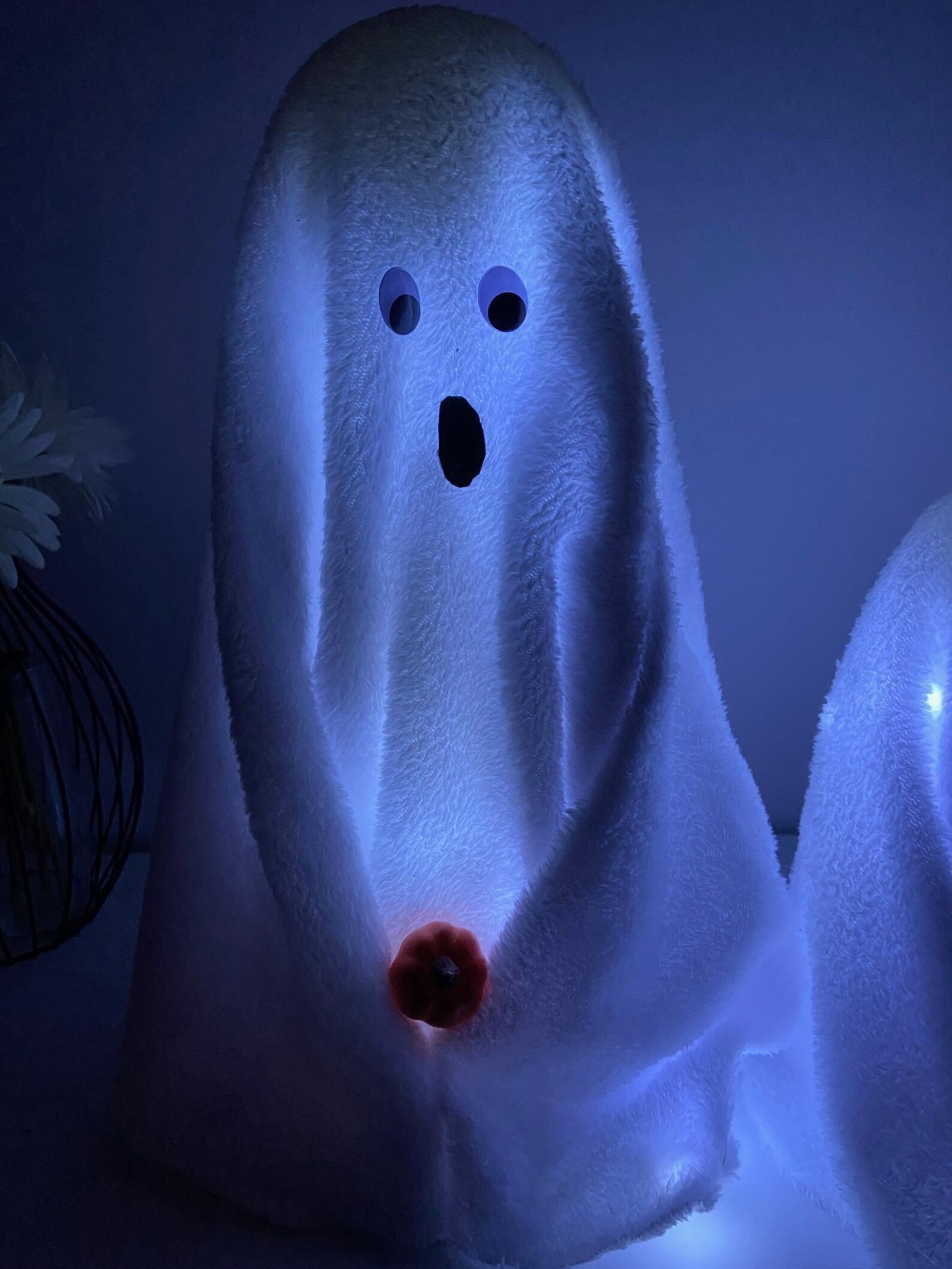 Lighted Sherpa Ghost: Handmade Halloween Tabletop Decor - Etsy