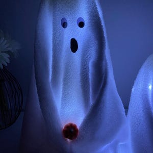Lighted Sherpa Ghost: Handmade Halloween Tabletop Decor - Etsy