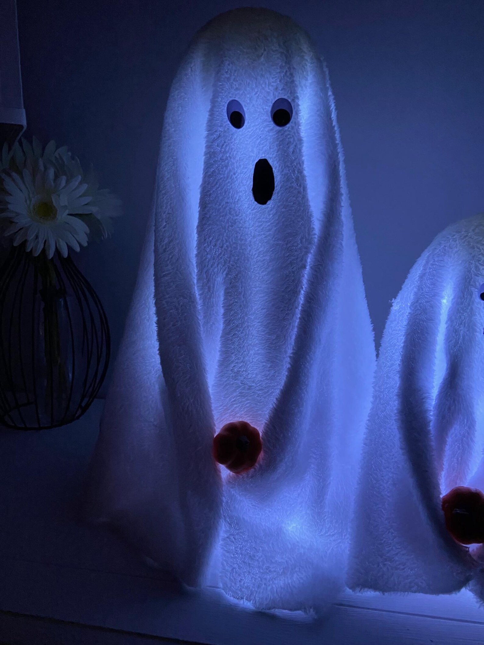 Lighted Sherpa Ghost: Handmade Halloween Tabletop Decor - Etsy