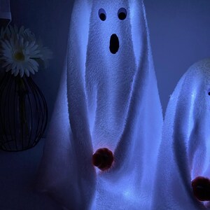Lighted Sherpa Ghost: Handmade Halloween Tabletop Decor - Etsy