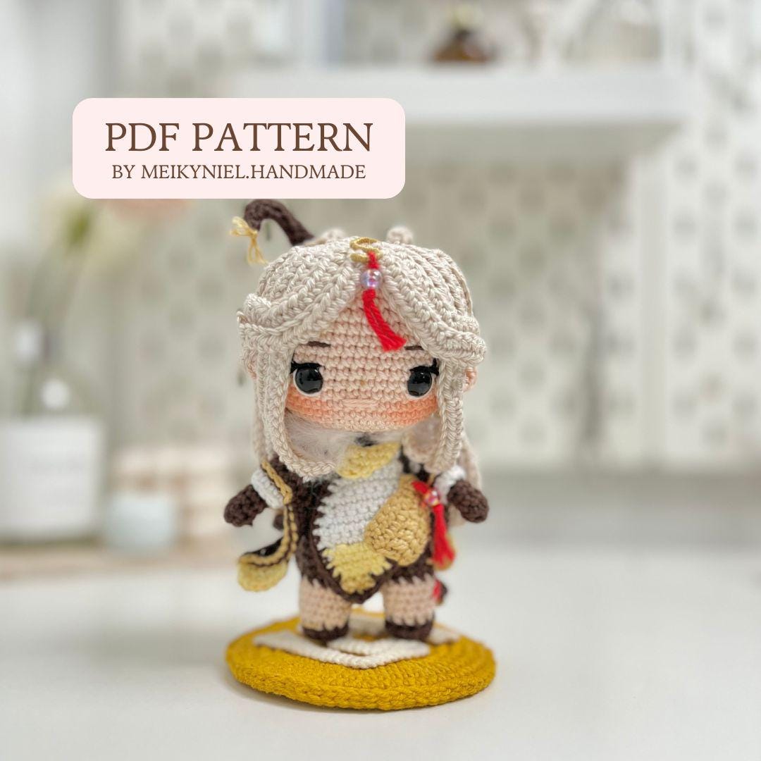 Crochet PDF Pattern: "ningguang" Chibi Amigurumi - Etsy