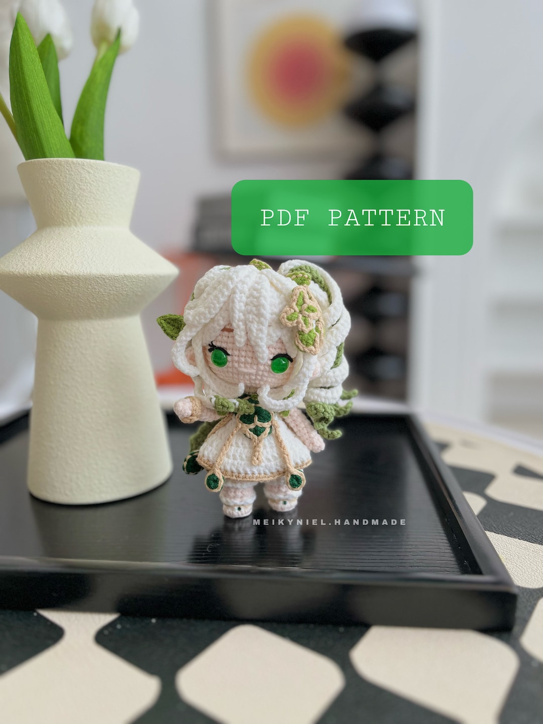Crochet PDF Pattern: nahida Chibi Amigurumi - Etsy